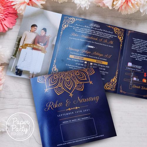 Jual undangan pernikahan tema navy batik - Kota Surabaya - Paper Party ...