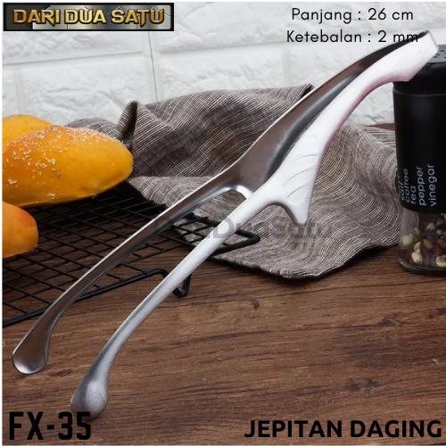 Jual Capitan Daging BBQ Grill Jepitan Makanan Kue Gorengan Stainless ...