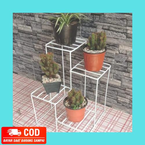 Jual Tempat Pot Bunga Pajangan Rak Besi / Standing Planter Holder 4 ...