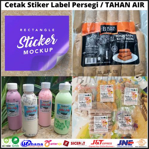 Jual Stiker Label Persegi TAHAN AIR / Sticker Label Kemasan Makanan ...