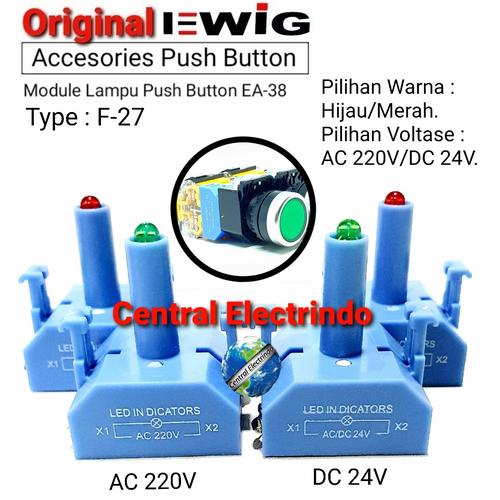 Jual Module Lampu Push Button EA-38 Hijau/Merah AC220/DC24V. - Hijau ...