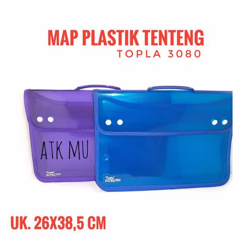 Jual Map Plastik Kancing Tenteng Folio TOPLA 3080 / Map Tenteng Kancing - Merah - Kota Bekasi ...