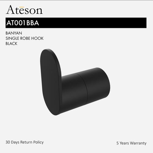 Jual ATESON AT001BBA Kaitan Baju Handuk Aksesoris Kamar Mandi Hitam ...