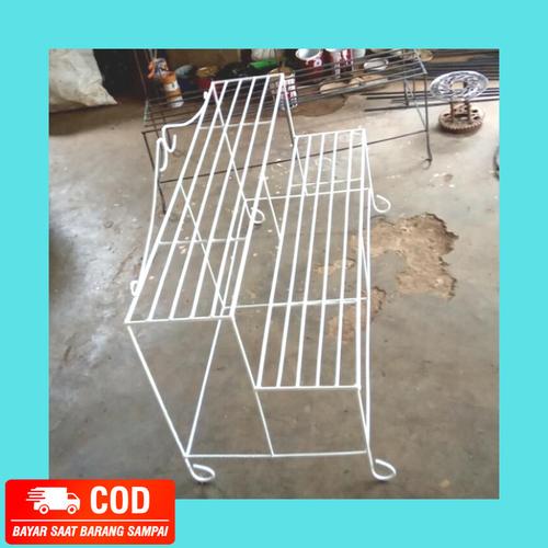 Jual Tempat Pot Tanaman Hias Rak Bahan Besi 2 Tingkat / Standing ...