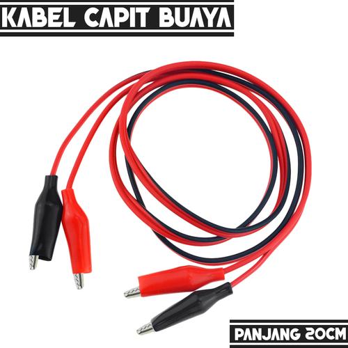Jual Kabel Capit buaya ukuran kecil Merah Hitam - Panjang 20 cm - Kota ...