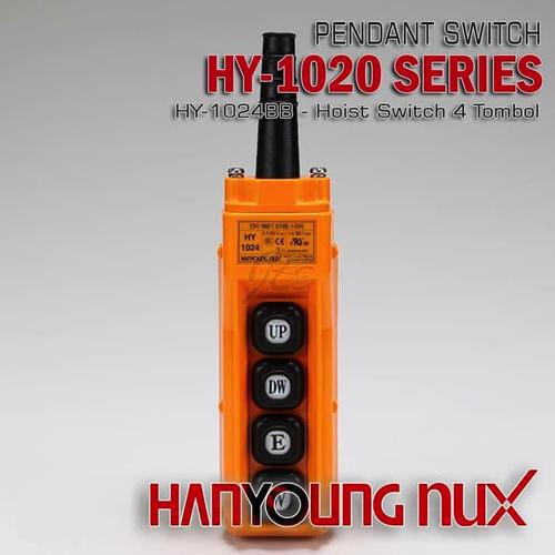 Jual Hanyoung Hoist Push Button Switch HY 1024BB 4 Button No Emergency ...