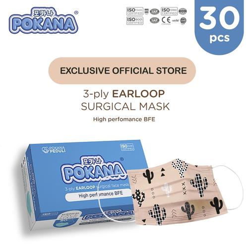 Promo POKANA 3-ply Adult Earloop Surgical Face Masker 30s – Motif ...