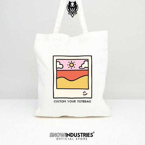 Jual [CUSTOM] Sablon Tas Tote Bag Baby Canvas Dua Sisi 30x40 (Free ...