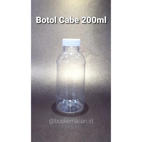 Jual Botol Cabe 200ml plastik PET tutup hitam putih - Hitam - Kota ...