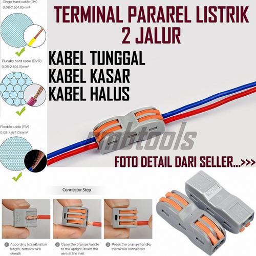 Jual Terminal Paralel Listrik 2 Line Kabel Sambungan Connector Block ...