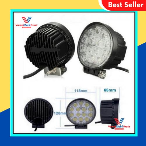 Jual LAMPU TEMBAK SOROT LED MOBIL TRUK MOTOR BULAT 14 MATA 42 WATT 6.5 ...
