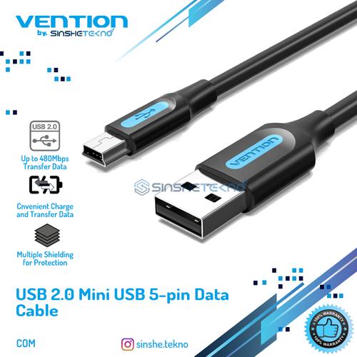 Promo Vention Kabel Data Mini 5 pin USB 2.0 - Hitam - Round COM, 2m ...