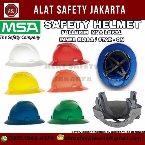 Jual Helm Safety Proyek MSA Full Brim Lokal Inner Biasa - Putih ...