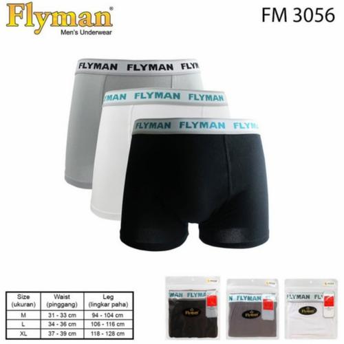 Jual Celana dalam Boxer pria Flyman FM3056 3056 - Putih, XXL - Kota ...
