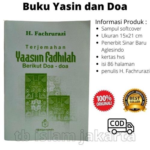 Jual Terjemahan Yasin Fadhilah Berikut Doa Doa Fachrurazi Buku Yasin Doa - B6 (11x14cm ...