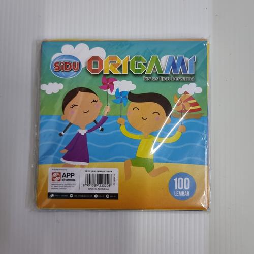Jual Kertas origami kecil 100 lembar kertas lipat berwarna 12cm×12cm ...