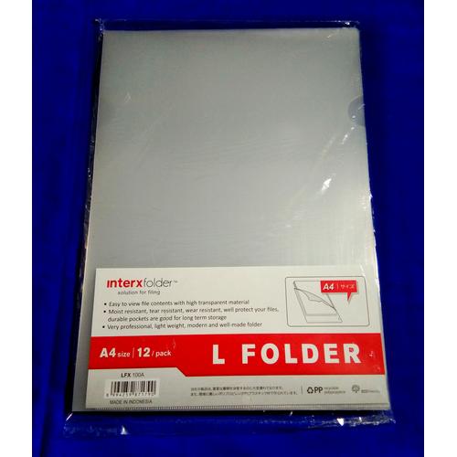 Jual InterX Folder LFX-100A Map L A4 ( 1 Pack - 12 Pcs ) - Jakarta Pusat - stationary atk ...