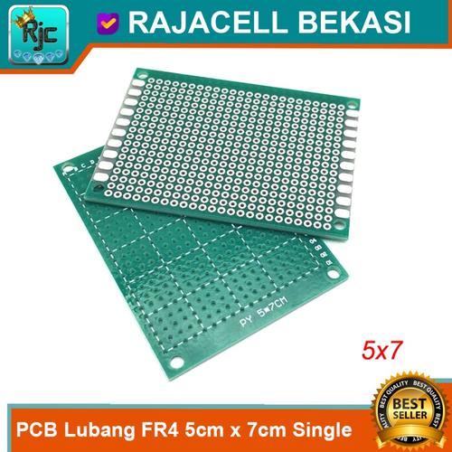 Jual PCB Lubang Prototype PCB bolong 5x7 cm FR4 Fiber Single Layer ...