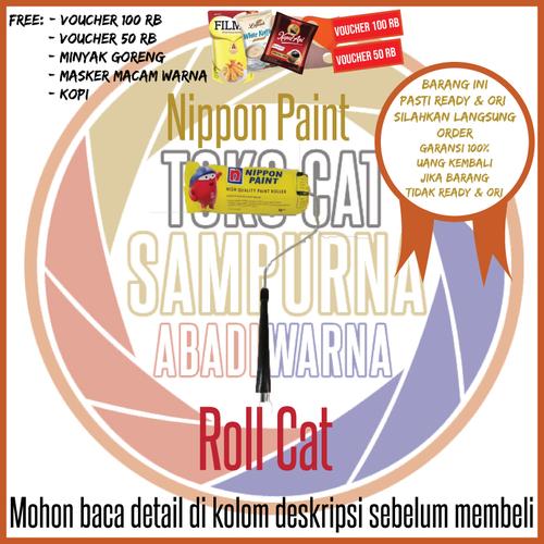 Jual Roll Cat Nippon 9" (Set Gagang + Isi Roll) - Roll Cat Kuning ...