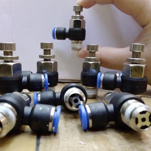 Jual NSE 06-02 Speed Control Nepel Selang 6mm Drat ¼ HPC Pneumatic ...