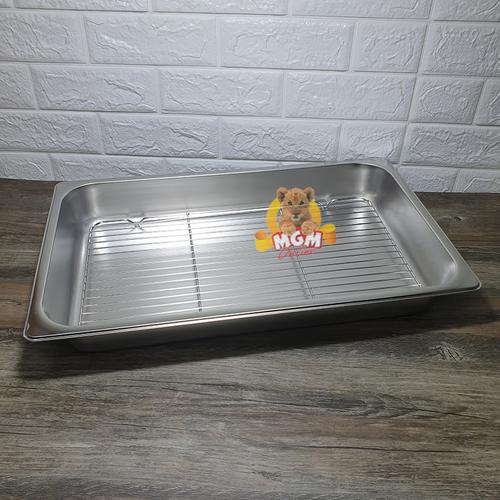 Jual Peniris gorengan 45x25 PLUS nampan 1/1 foodpan stainless Tinggi 6 ...