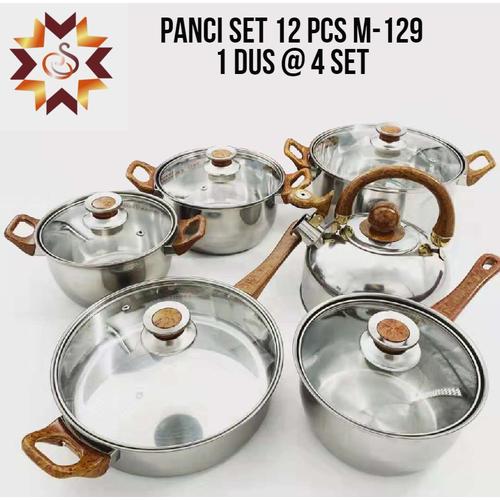 Jual Panci Set 12Pcs / Panci Set Anti Karat / Peralatan Masak Stainless ...