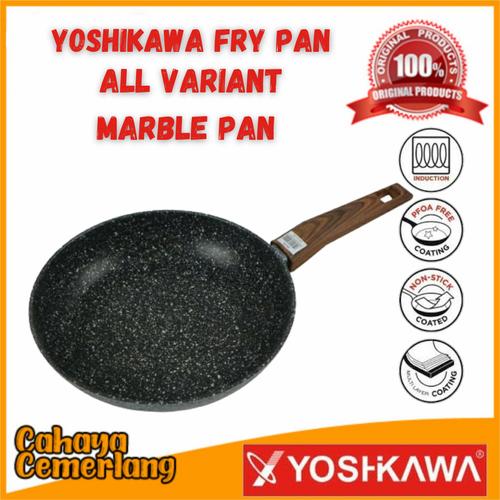 Jual YOSHIKAWA FRY PAN MARBLE COATING PANCI GORENG INDUKSI - 28cm ...