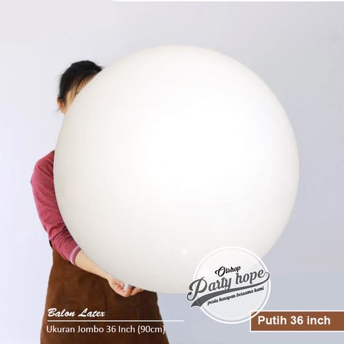 Jual balon latex jumbo PUTIH 36 inch / balon putih dekorasi latex 36 ...