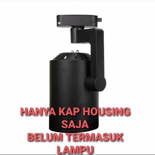 Jual kap lampu sorot par30 plafon rel hitam putih fitting E27 TABUNG ...