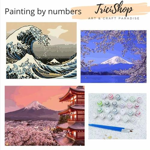 Jual DIY painting by number set 50x40cm kerajinan lukisan Japan Series ...