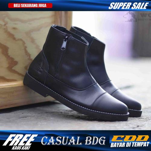 Jual Sepatu Boots Pria Kulit Asli Model Brodo Resleting Touring proyek ...