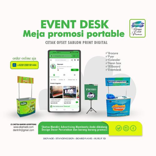 Jual event desk meja promosi - Jakarta Utara - Skemadv | Tokopedia