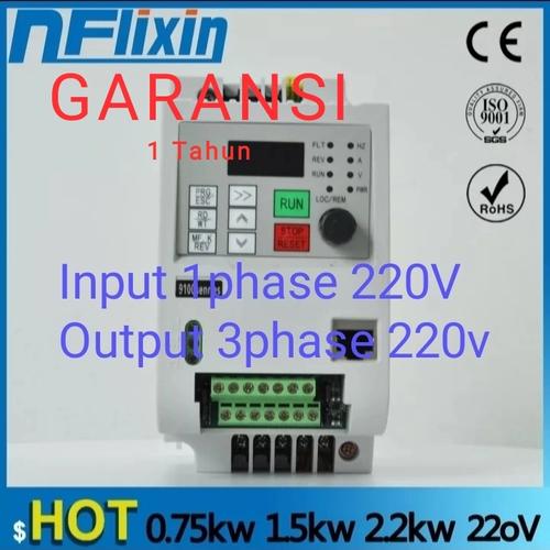 Jual VFD Inverter 1,5Kw input 1phase 220V output 3Phase 220V - Kota Tangerang - High Drive_NEW ...
