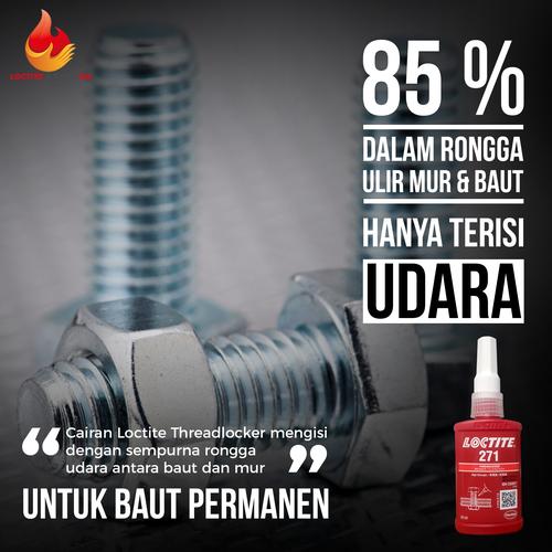 Jual PENGUNCI BAUT ATAU LEM BAUT LOCTITE 271 THREADLOCKER 50ml ...