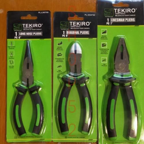 Jual TEKIRO Tang Set 3pcs Tang Potong 6" Tang Lancip 6" Tang Kombinasi ...