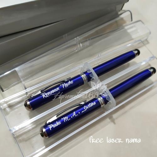 Jual Pen Laser Pointer 4 in 1 FREE GRAFIR NAMA - Biru, +Nama - Jakarta ...