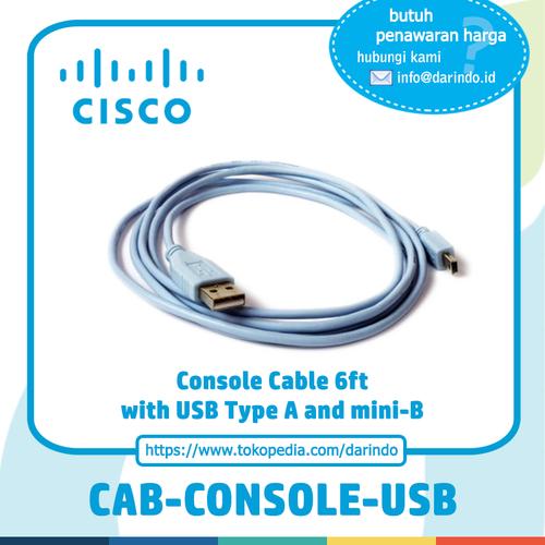 Jual Cisco Console Cable 6 ft with USB Type A and mini-B (CAB-CONSOLE ...
