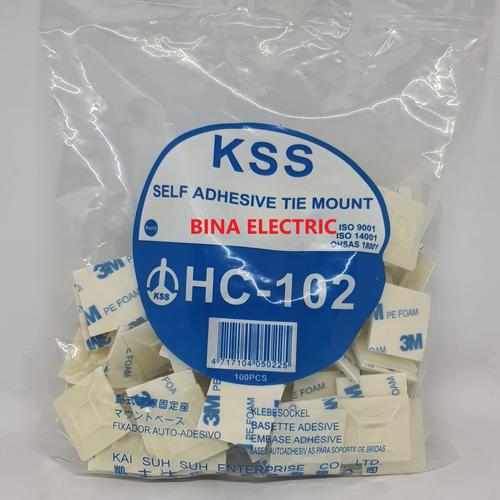 Jual KSS Tie Mount HC-102 / KSS Self Adhesive Tie Mount HC102 / Tie ...