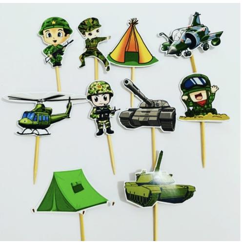 Jual Tentara Army Cute Topper Cupcake Birthday Ulang Tahun / Hiasan Kue ...