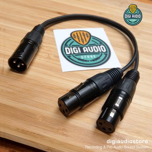 Promo Kabel Splitter Jack 2 XLR Female to 1 XLR Male - Audio Spliter ...