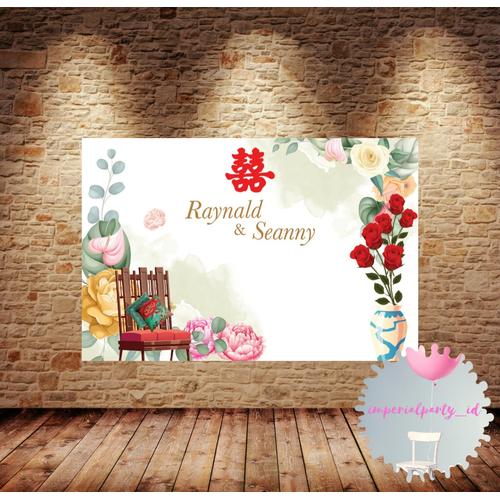 Jual Custom Backdrop Banner Spanduk Sangjit Lamaran Tunangan Shuangxi ...