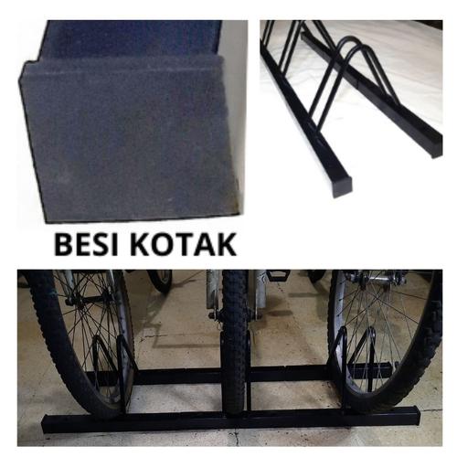 Jual CUSTOM Bike Stand Standar Parkir 3 Sepeda MTB Besi Bulat Siku ...