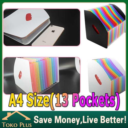 Jual 13 Sekat Box File Folder A4 Dokumen Map Bag Expanding Meja - Hitam ...