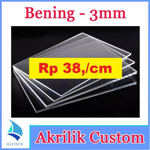 Jual Akrilik Custom 3mm Bening Clear Acrylic 3 mm Laser Cutting Marga ...