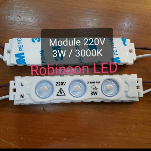 Jual LED Modul 3W 220V 3000K / Modul LED 3 Watt / Lampu Neon Box 3Mata ...