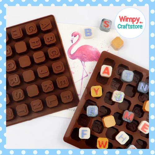 Jual Cetakan Huruf Alphabet Cetakan Pudding Clay Cetakan Fondant Kue ...