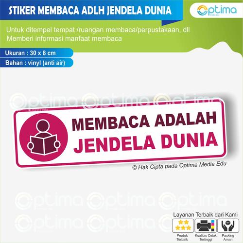 Jual STIKER MEMBACA ADALAH JENDELA DUNIA - Kab. Klaten - Optima Media Edu | Tokopedia
