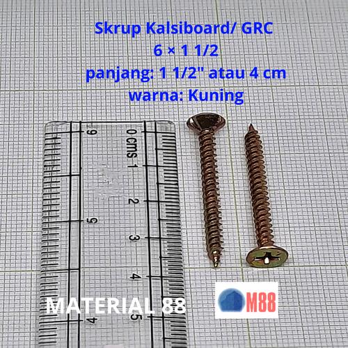 Jual Skrup GRC 1 1/2 inch~4 cm ~PER 10 pcs- 6×1 1/2 Sekrup Baut ...
