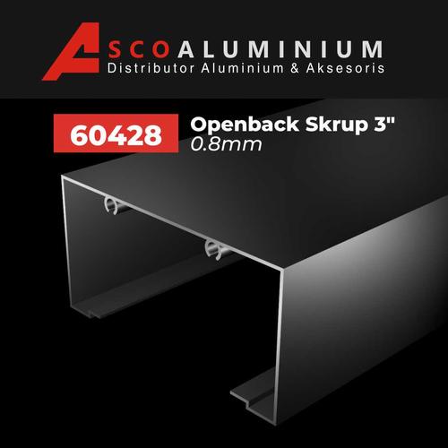 Jual Aluminium Open Back Skrup Profile 60428 kusen 3 inch - CA - Kota ...
