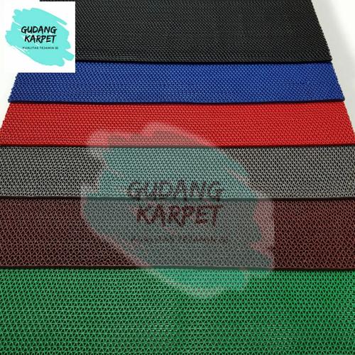 Jual Karpet alas kamar mandi anti slip Jaring PVC 60x100cm 5mm - Merah ...